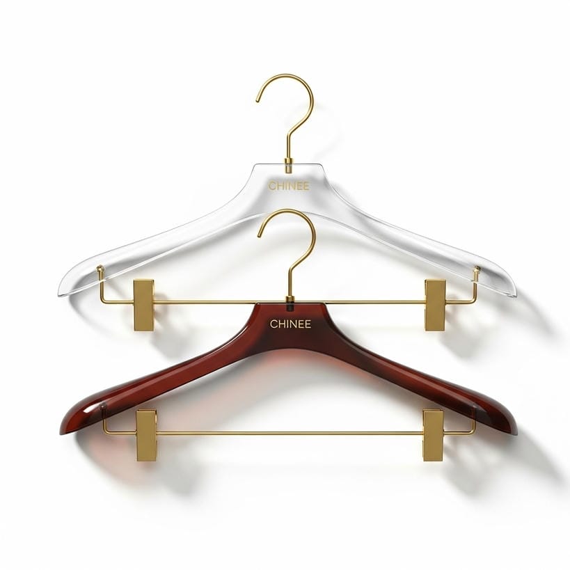 Customizable Premium Wooden and Acrylic Garment Hangers for Retail and ...