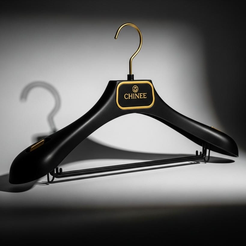 Customizable Heavy-Duty Black Clothing Hanger for Fashion and Retail ...