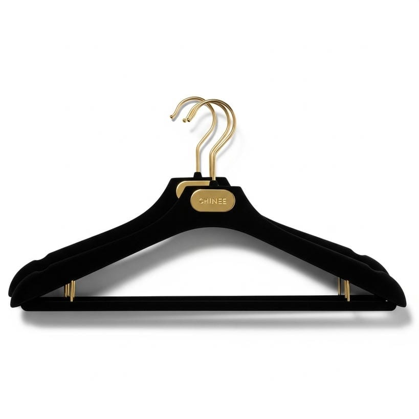 Customizable Luxury Black Velvet Hangers for Retail and Boutique ...